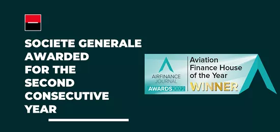 Societe Generale awarded Aviation Finance House of the Year by Airfinance Journal for the second ...